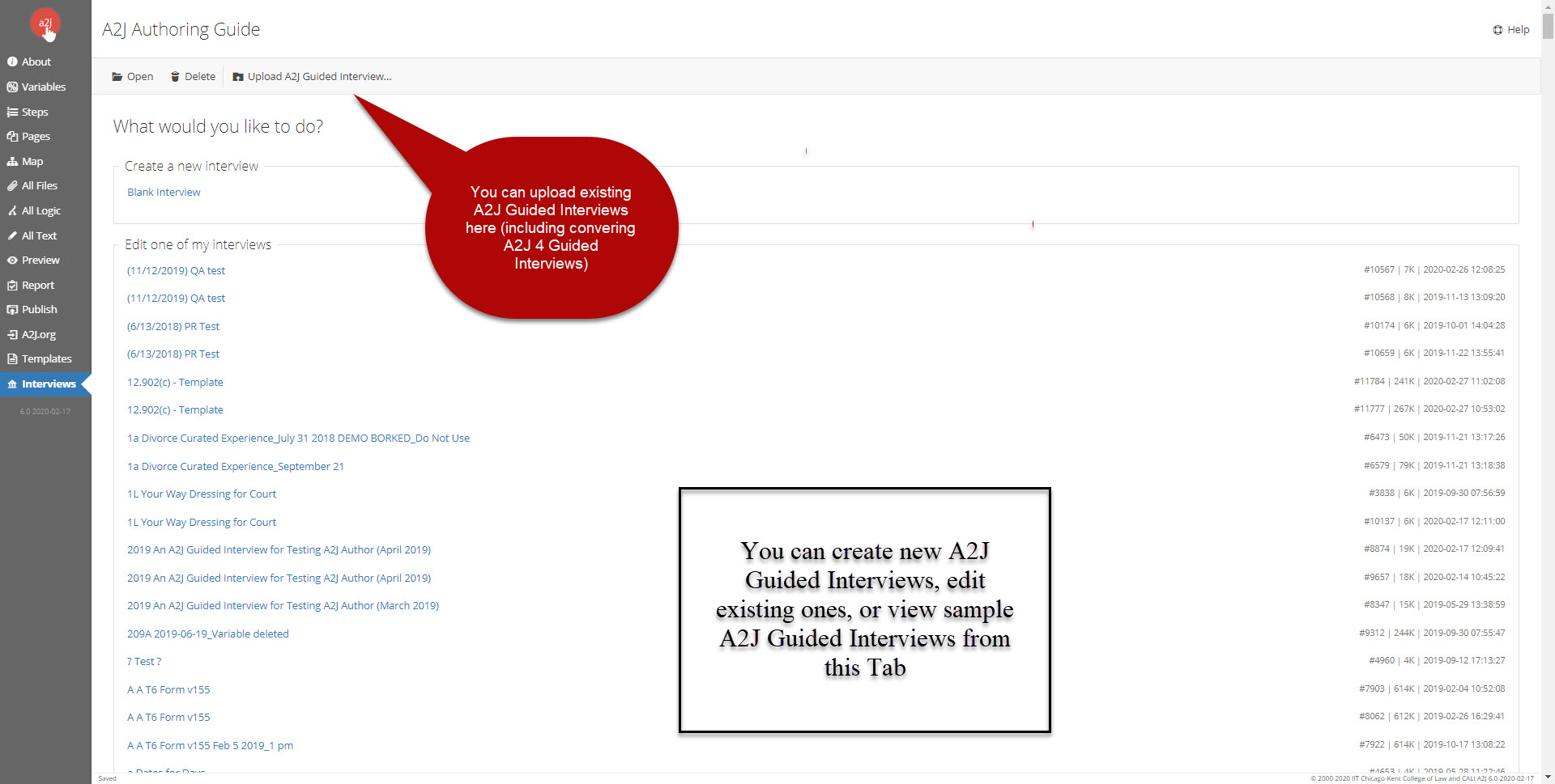 Chapter 3: Getting Started | A2J Author